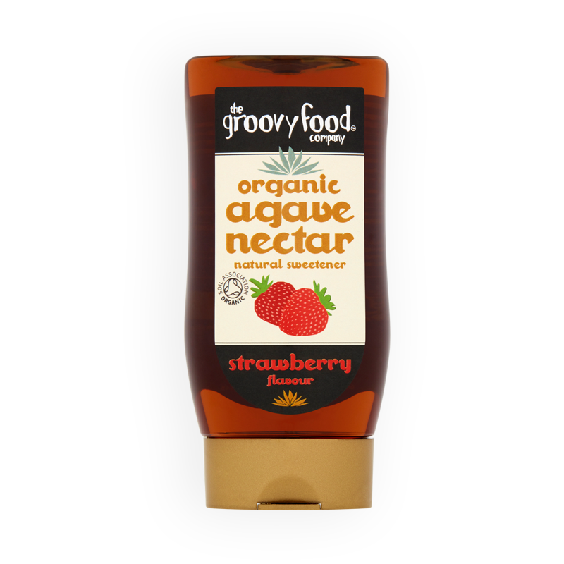 Organic Agave Nectar Strawberry Flavour - The Groovy Food Company