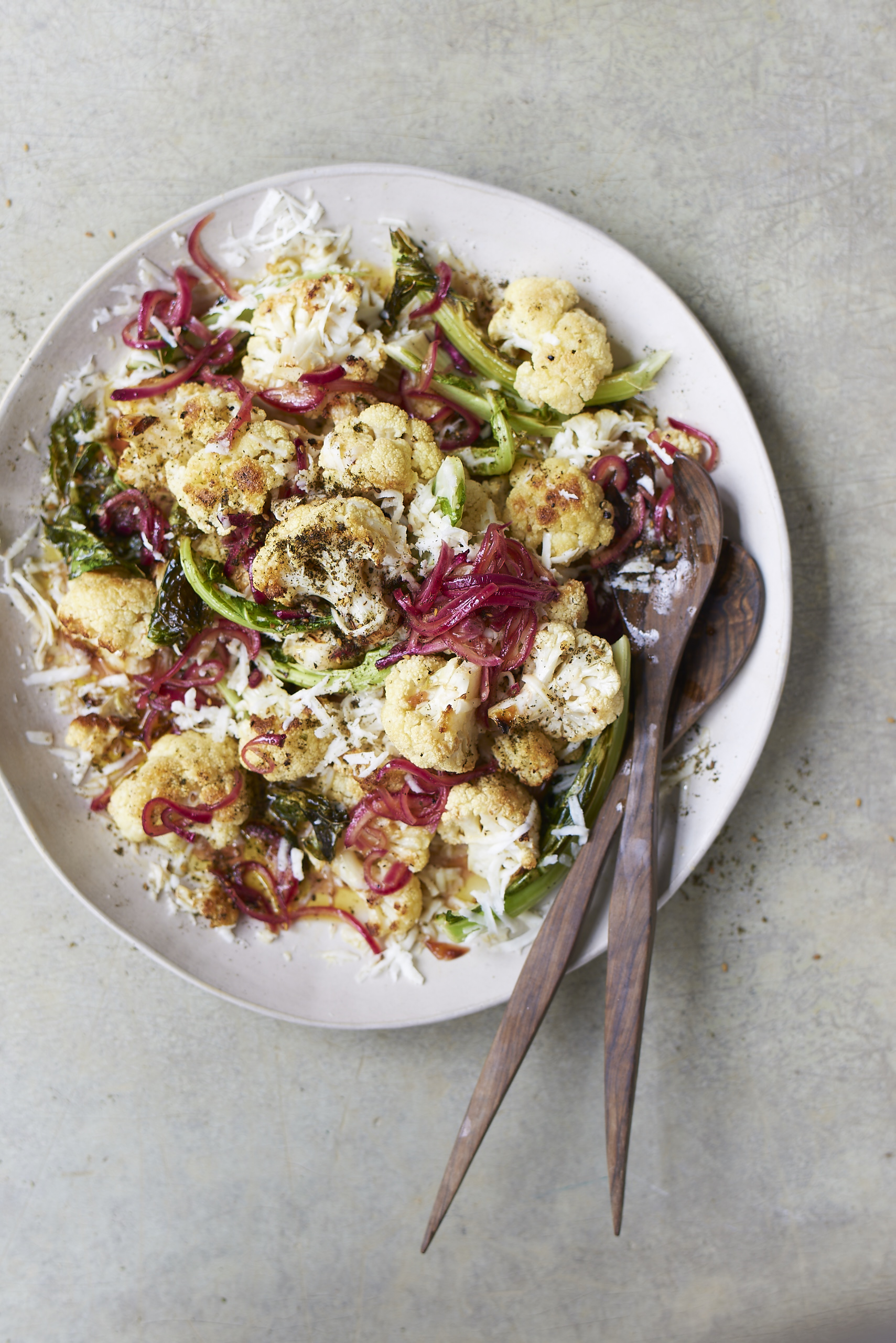 Baked Cauliflower with Haloumi, Burnt Honey and Za'tar - The Groovy ...